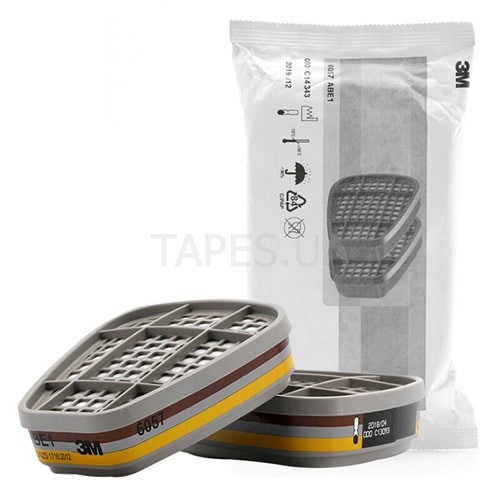 3M 6057 фільтр протигазовий від парів, шкідливих хімікатів та газів ...